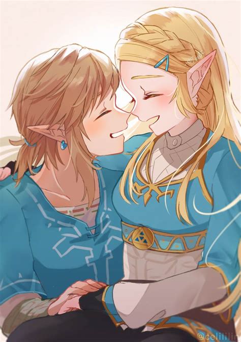 幸せ 』插画师せりceli的林克×塞尔达插画图片 Bobopic