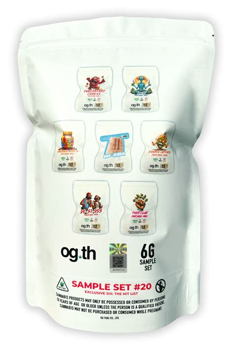 Sample Set 20 Cannabis Strain Weed Delivery Ogth