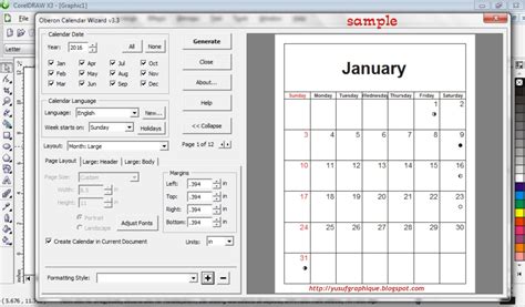 How To Easy Generate Calendar In Coreldraw Art Graphics Video Nigeria