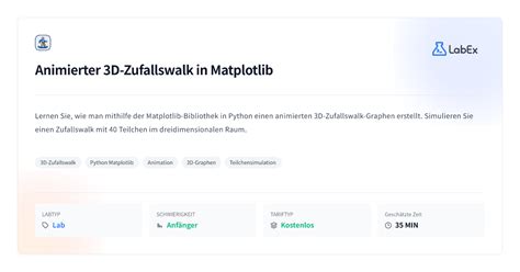 3d Zufallswalk Animation Python Matplotlib Tutorial Labex