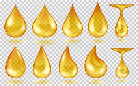 Translucent Yellow Water Drops Stock Vector Illustration Of Droplet Drop 144233408