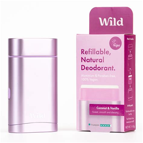 Wild Purple Case And Coconut And Vanilla Deodorant Starter Pack 40g Wild