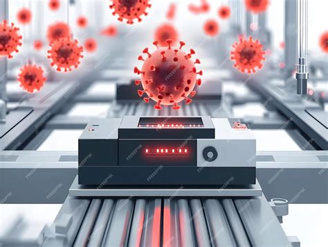 Flat Quantum Sensor Virus Detection Extreme Closeup Of Quantum Sensors