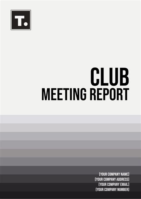 Free Club Meeting Report Template To Edit Online