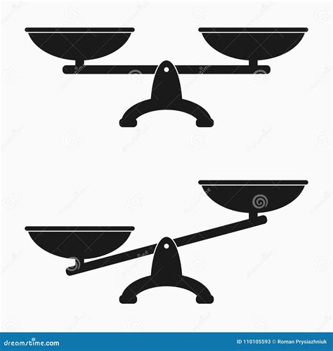 Scales Icon Set Vector Illustration Stock Vector Illustration Of