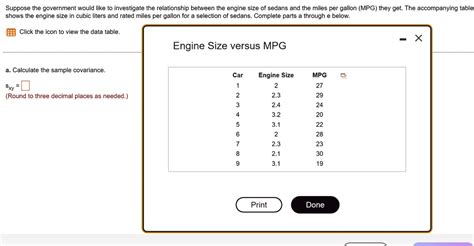 Solved Calculate The Sample Covariance Calculate The Sample Correlation Coefficient Describe