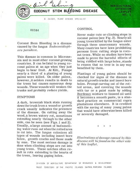 Coconut Stem Bleeding Disease By Marc Issuu