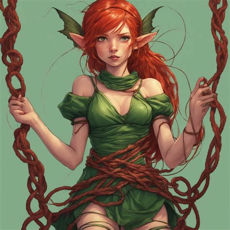 Elf Girl Tangled Up In Kipos Vines By Janetsocdump On Deviantart