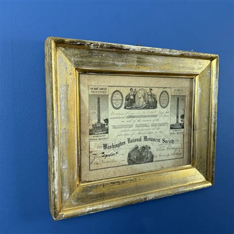 Washington Monument Society Contribution Certificate C 1833 — In A Pe The History List