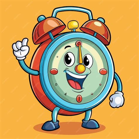 Animated Alarm Clock With A Smiley Face And Two Bells Premium Ai