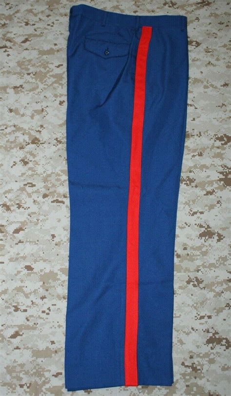 Usmc Marine Corps Dress Blues Uniform Trousers Pants Ncosnco