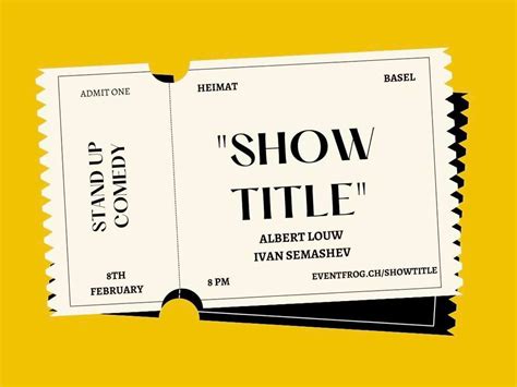 Show Title A Comedy Showcase By Albert Louw And Ivan Semashev Heimat Basel 8 February 2024