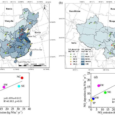 Spatial Variation Of Atmospheric N Deposition Flux With Emission Download Scientific Diagram