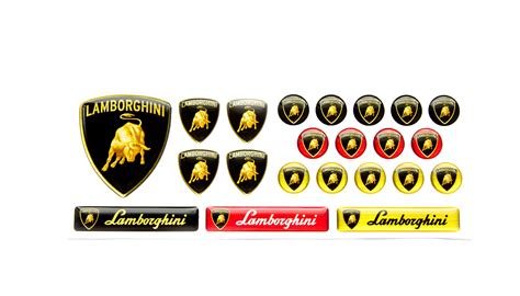Lamborghini Domed Emblems Big Set