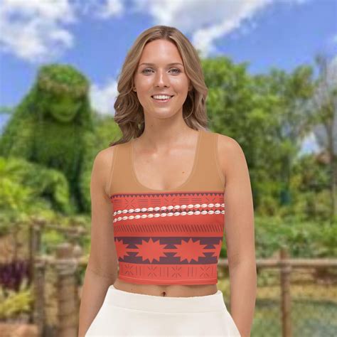 Moana Inspired Crop Top Moana Costume Etsy