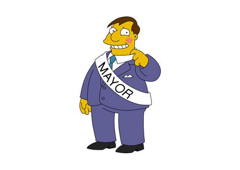 Mayor Quimby Simpsons Vector Character
