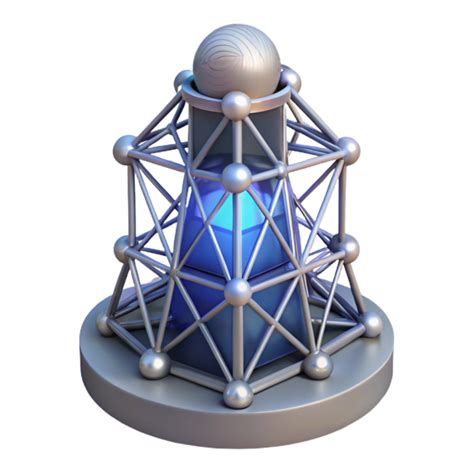 Futuristic Geometric Structure 3d Model Of A Networked Crystal 56409452 Png