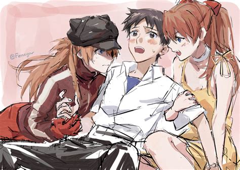 Fenegar Ikari Shinji Souryuu Asuka Langley Evangelion 3 0 You Can