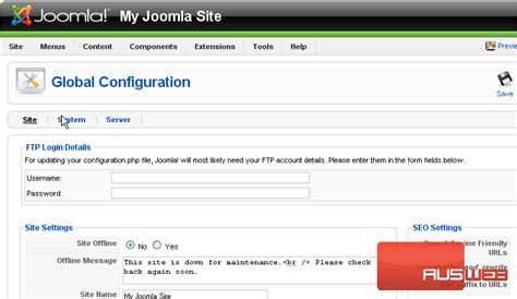 Manage Global Settings In Joomla Web24