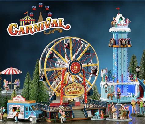 Lemax Santa Carousel Holiday Village Carnival Animated And Musical £9159
