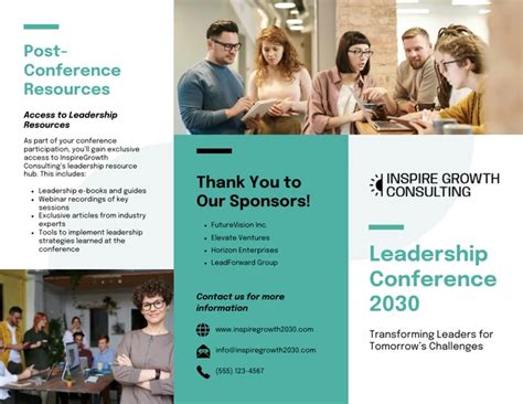 Leadership Conference Agenda Brochure Template Venngage