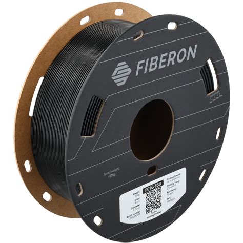 Polymaker Fiberon™ Petg Esd Black 175mm 500g Black 500 G 1
