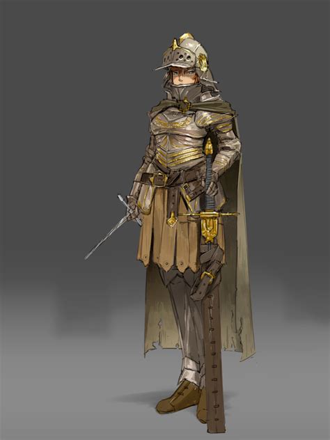 Notfuji Original Brown Footwear Absurdres Highres 1girl Armor