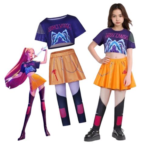 Mira Strój Przebranie K Pop Demon Hunters Łowczynie Demonów Kostium 128