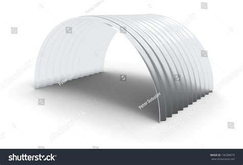Curved Corrugated Polycarbonate Sheet Stock Illustration 136288079