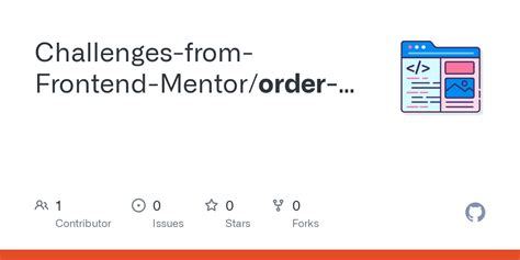 GitHub Challenges From Frontend Mentor Order Summary Card