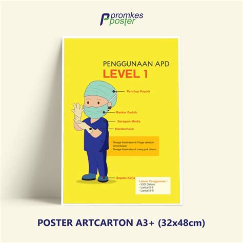 Jual Poster Kesehatan Alat Pelindung Diri Apd Level 1 Shopee Indonesia