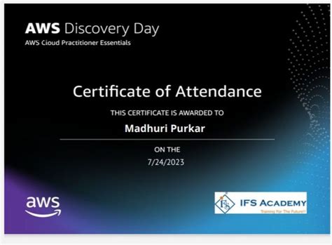 madhuri purkar on linkedin certificate aws completioncertificate