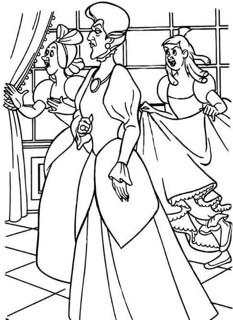 Cinderella Step Sisters Stepmother Coloring Pages [2025]