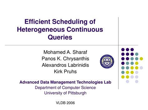 Ppt Efficient Scheduling Of Heterogeneous Continuous Queries