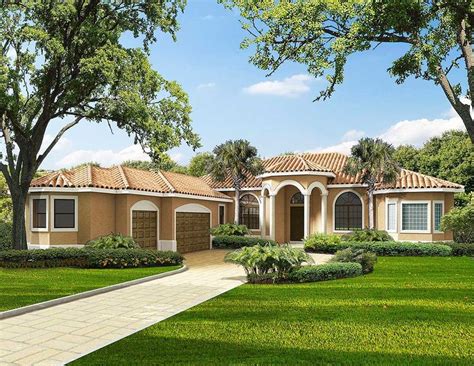 This Beautiful One Story Spanish Mediterranean Waterfront Home