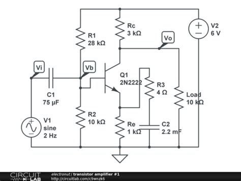 Transistor Amplifier CircuitLab