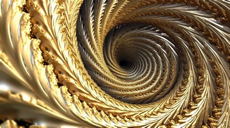 2d And 3d Illustration Intricate Spiral Fractals And Woven Geometric