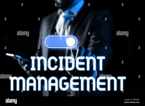 Text Caption Presenting Incident Management Word Written On Process To Return Service To Normal