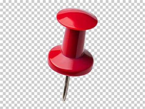 Red Push Pin Isolated On Transparent Background Png Psd Premium AI Generated PSD