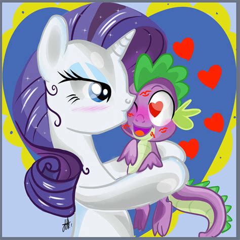 Rarity And Spike Kiss