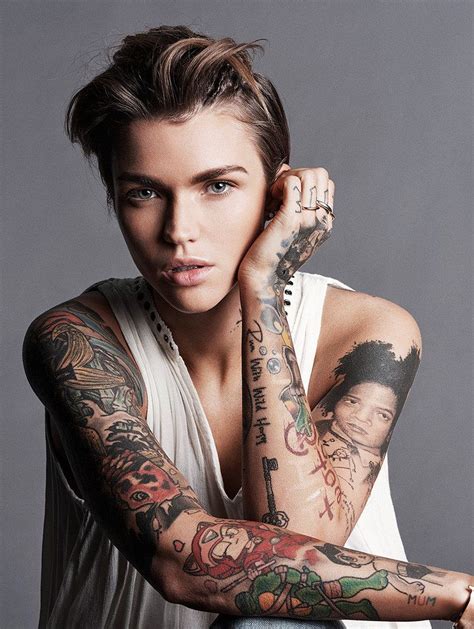 Руби Роуз Ruby Rose Photoshoot Ruby Rose Hand Tattoo Ruby Rose Neck