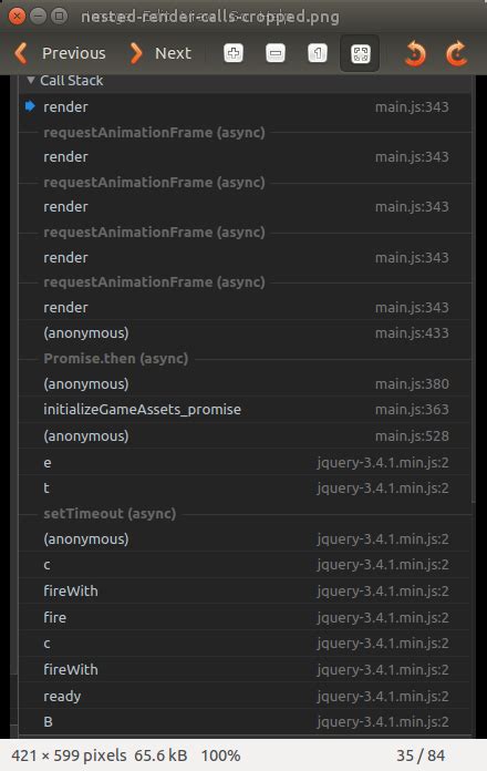 Is The RequestFrameAnimation Render Loop Supposed To Nest On The Stack Issue Mrdoob