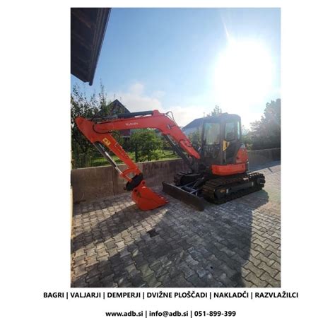 Najem Bager Goseničar Kobota 5t