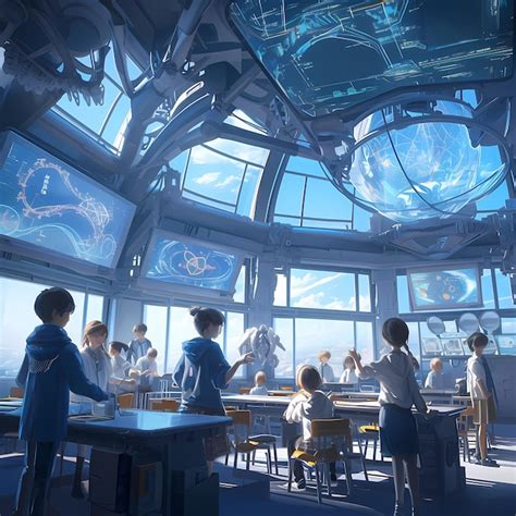 Premium Photo Educate And Explore A Futuristic Classroom Experience