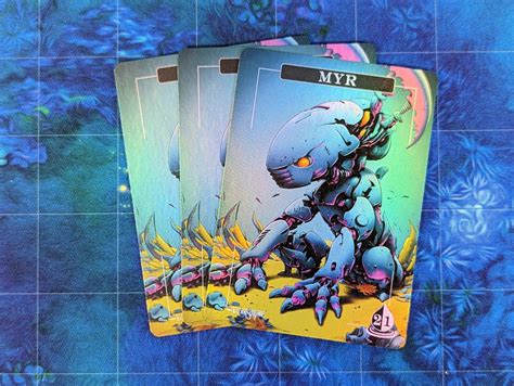 Myr Foil Tokens Magic Proxies Full Art Proxy 3 Card Pack Etsy
