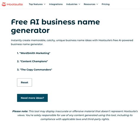 Top 10 Free AI Business Name Generator to try in 2025 - Webdew