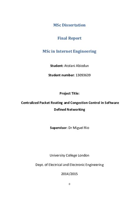 Pdf Centralized Packet Routing And Congestion Control In Software