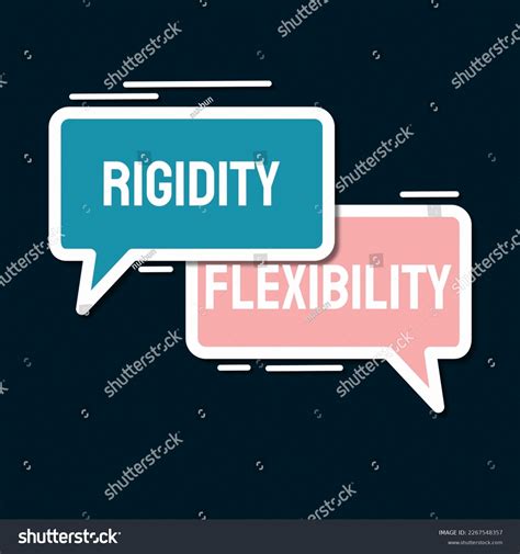Flexibility Vs Rigidity Flexibility Vs Rigidity Stock Vector Royalty