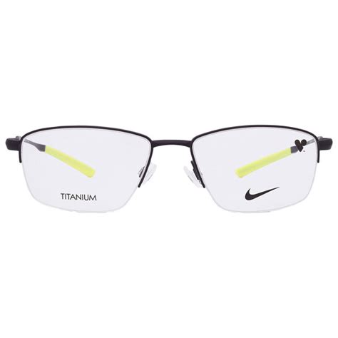 Nike Demo Rectangular Titanium Mens Eyeglasses Nike 6045 002 54