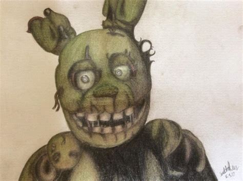 Springtrap Drawn By Me By Rascalgoats On Deviantart